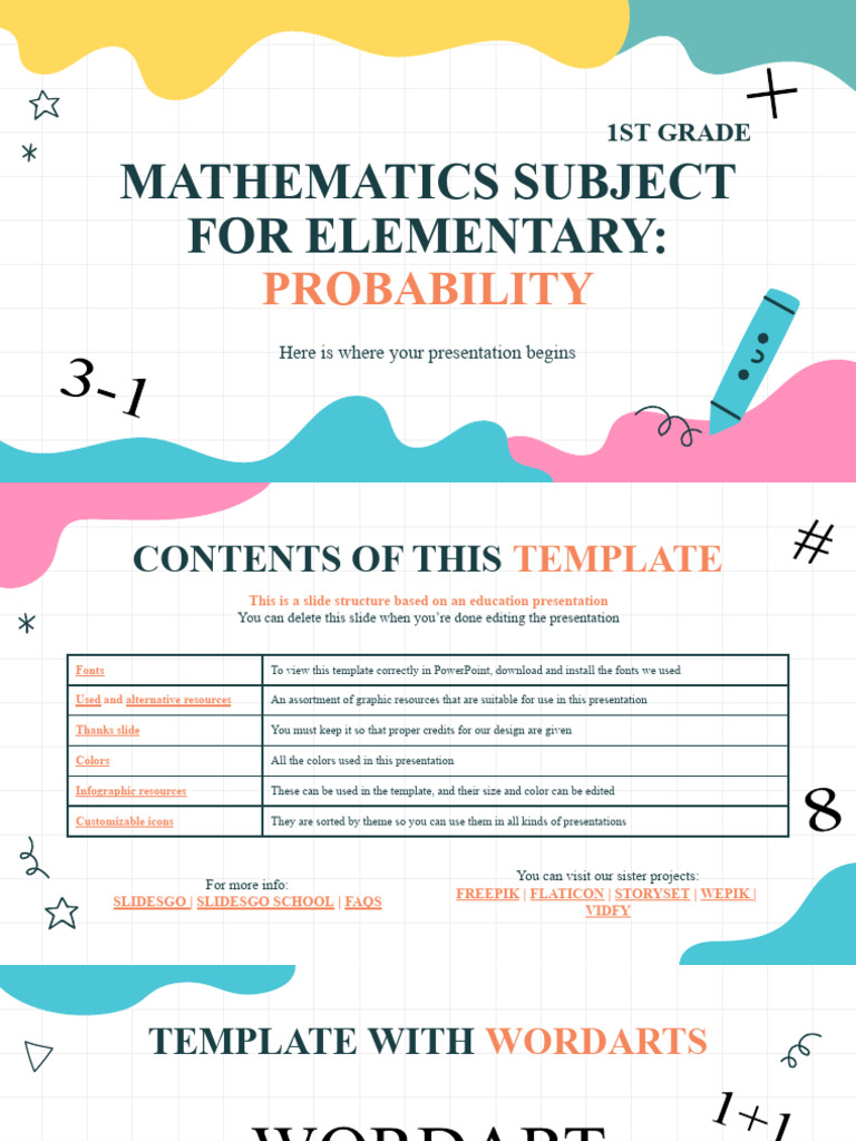 Mathematics Subject For Elementary - 1st Grade - Probability by ...