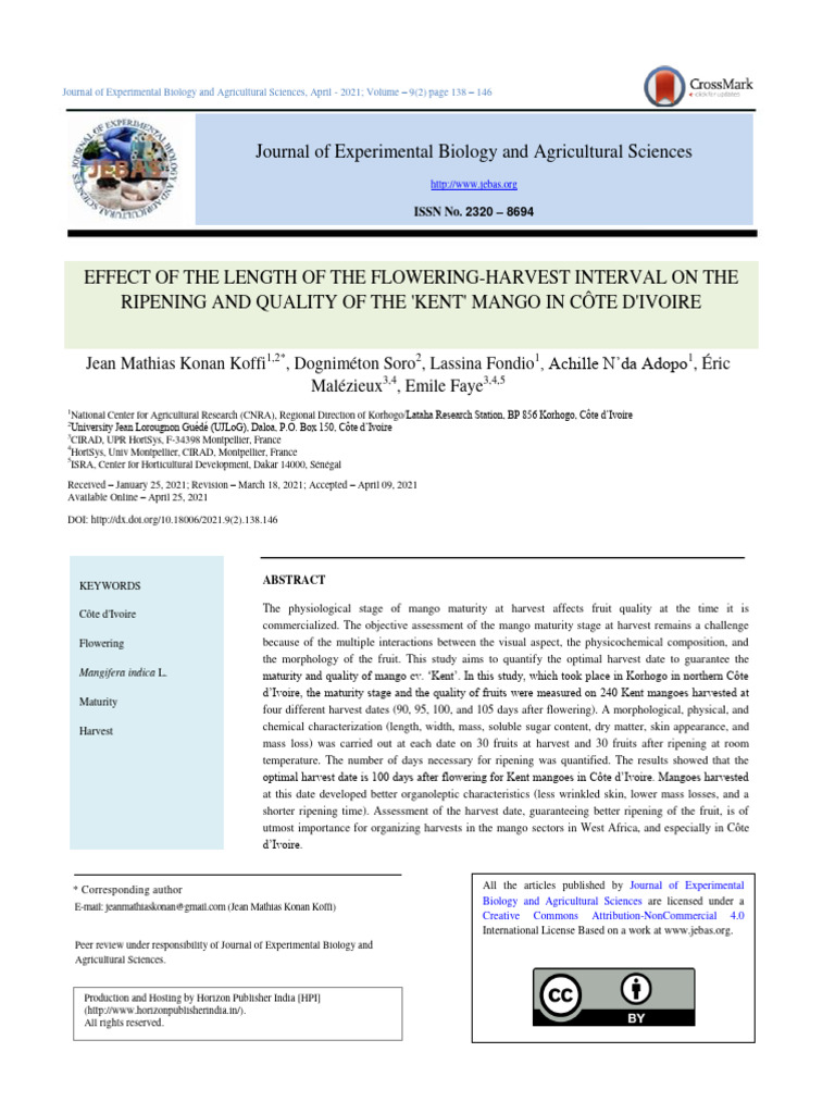 Arcticle Mathias | PDF | Mango | Density