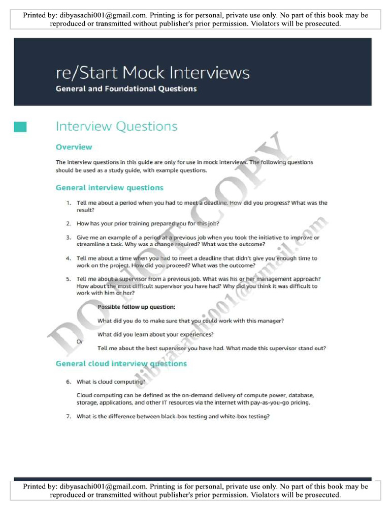 Mock Questions | PDF