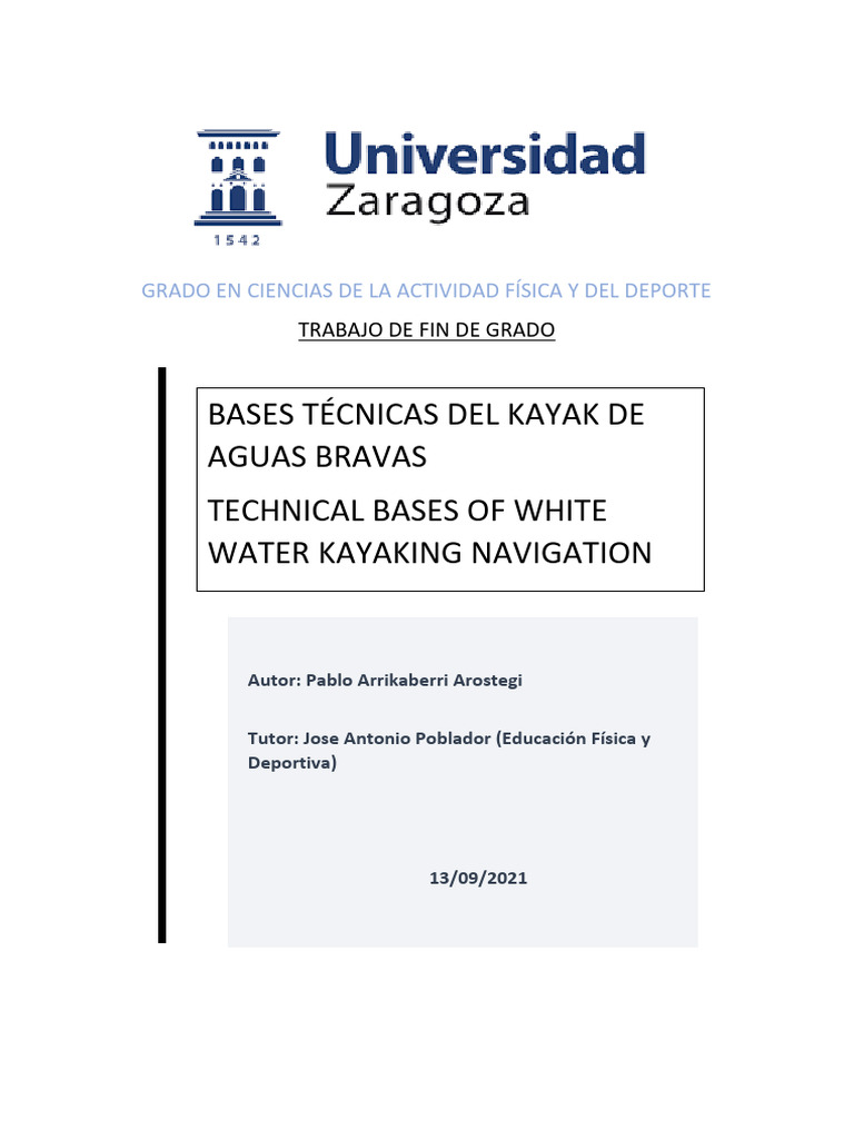 TAZ-TFG-2021-3560 | PDF | Kayac | Canotaje Y Kayak