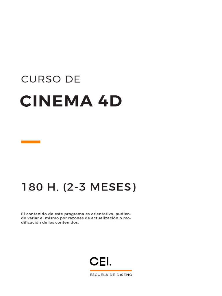 Curso de Cinema 4D | PDF | Ingeniería de software | Gráficos