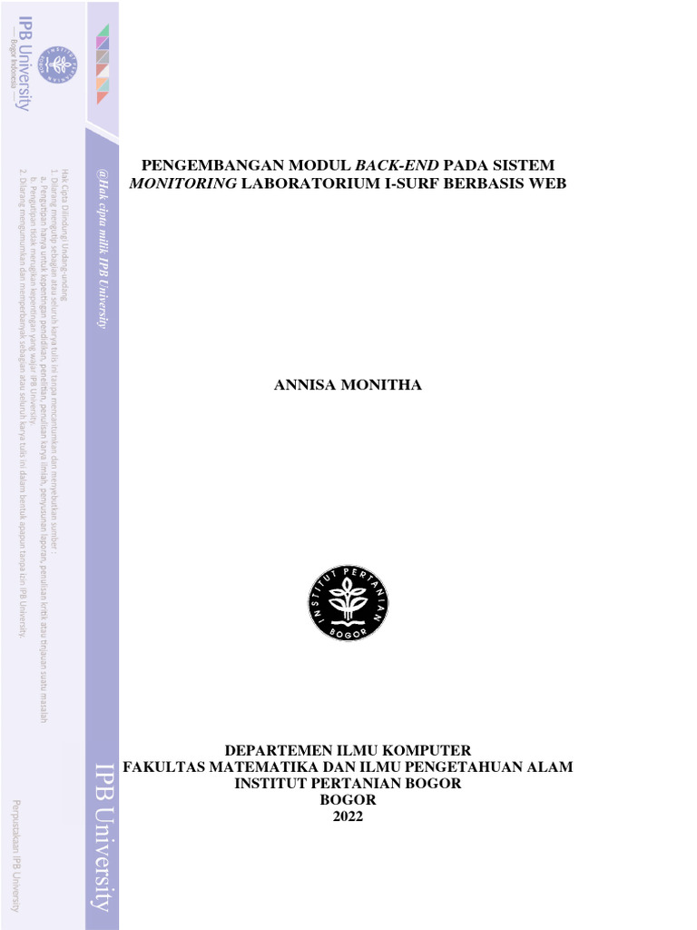 Pengembangan Modul Back-End I-Surf | PDF | Seni | Komputer