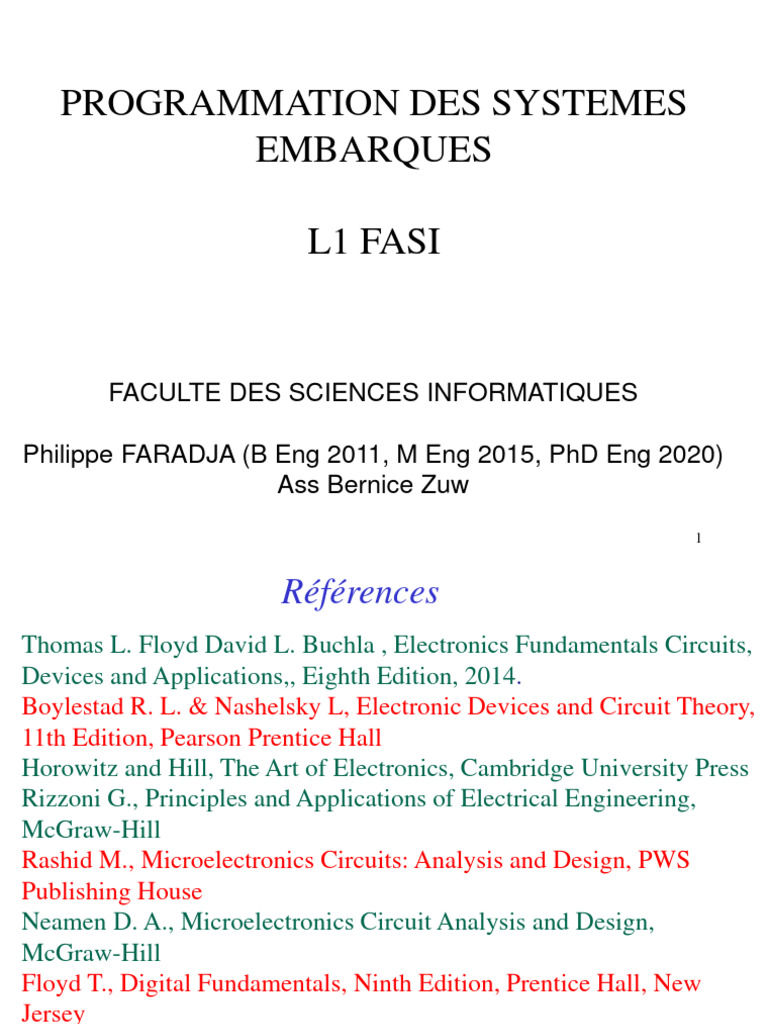Introduction Systemes Embarques | PDF | Méthodes et références ...