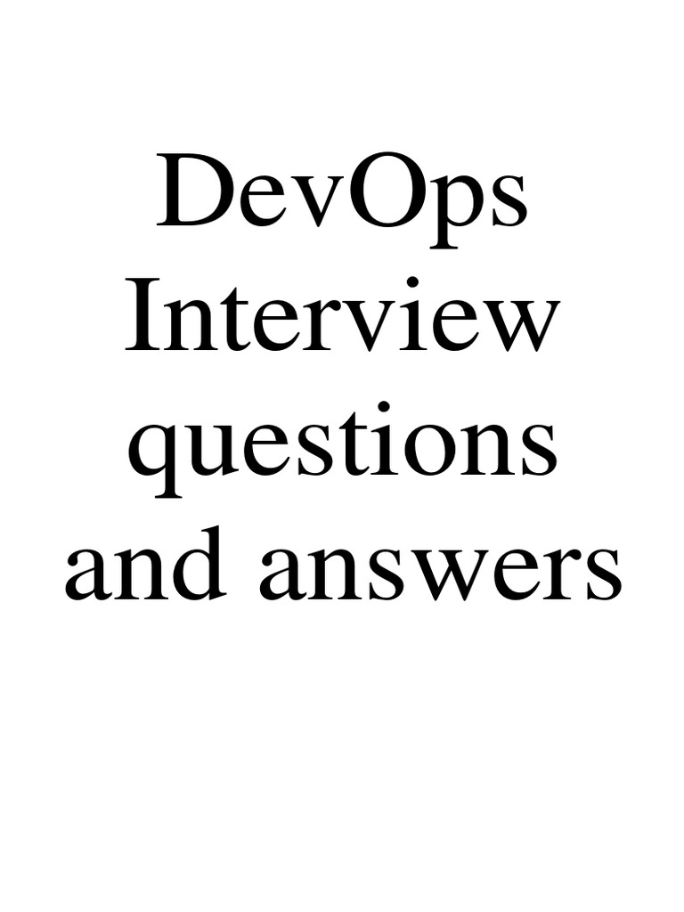 DevOps Interview Questions & Answers Guide | PDF | Cloud Computing ...