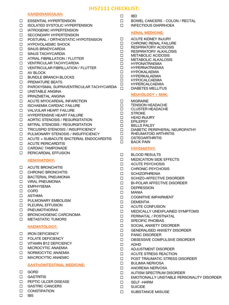 PA-S2 Checklist | PDF