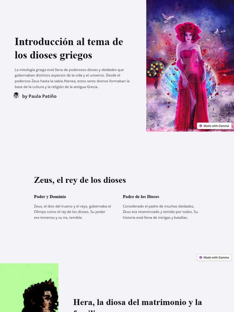 Introduccion Al Tema de Los Dioses Griegos | PDF | infierno | Zeus