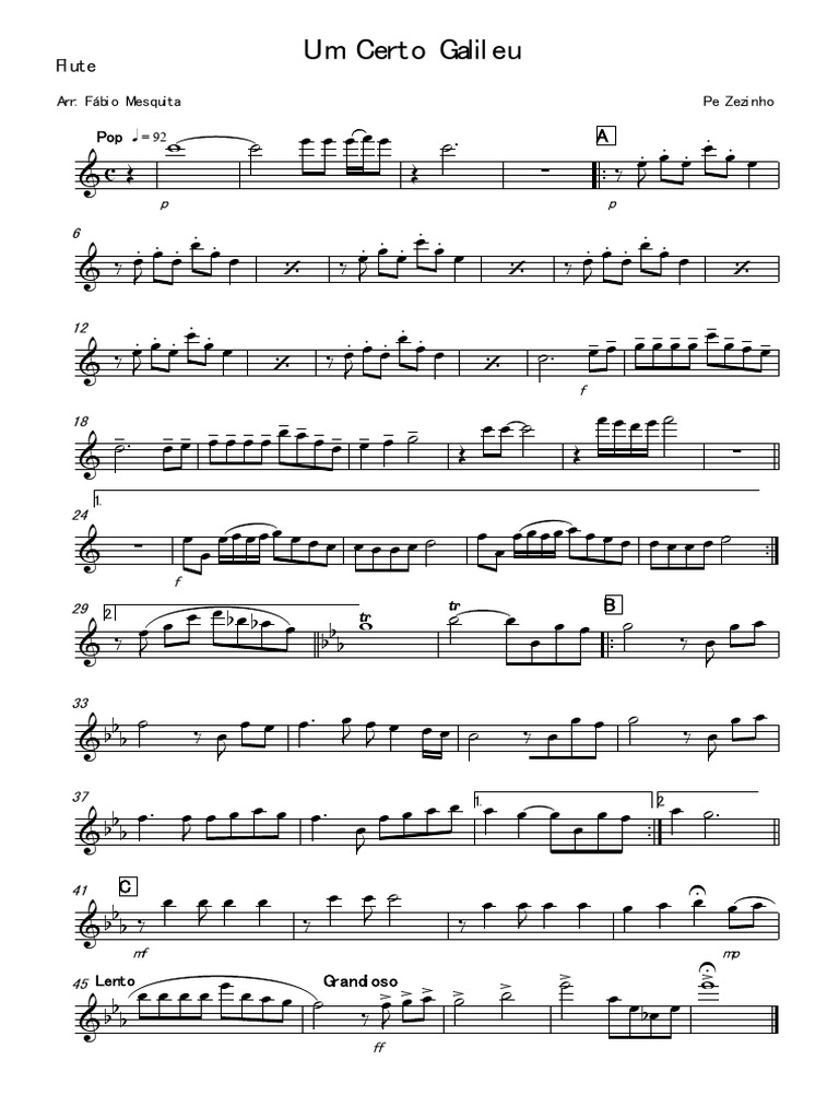 Um Certo Galileu Flute | PDF