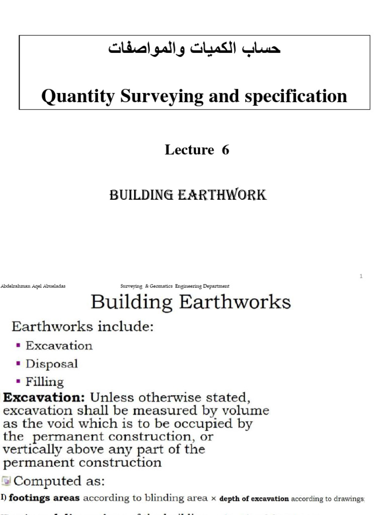 6 - Building Earthwork - New | PDF | Length | Foundation (Engineering)