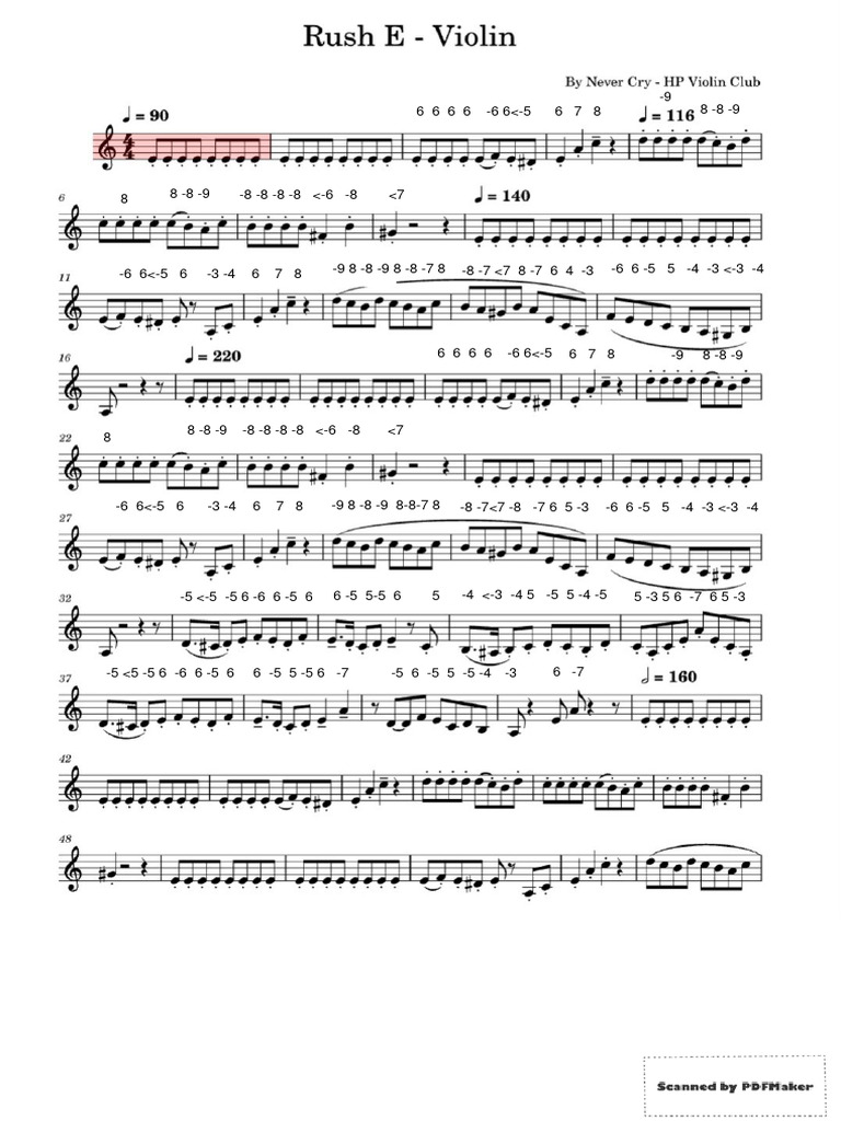 Rush E Harmonica Chromatic Tab | PDF