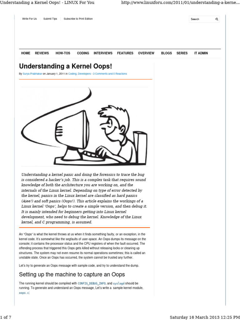 Understanding Kernel Oops | PDF | Android (Operating System) | Computer Science