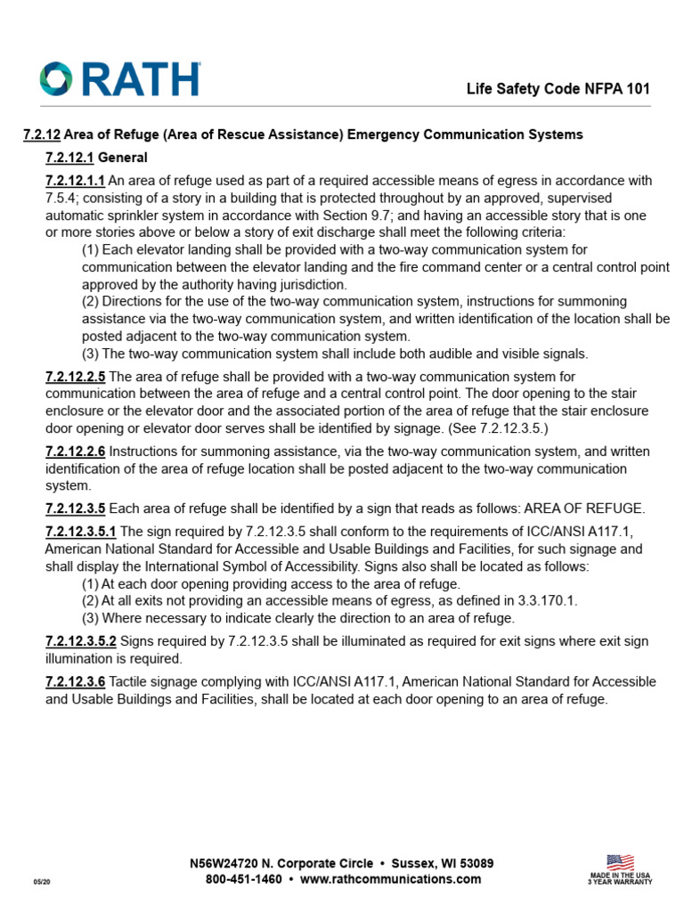 Area of Refuge Communication Systems | PDF | Safety