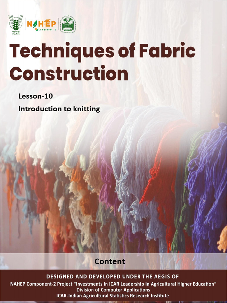 Introduction to Knitting Techniques | PDF | Knitting | Yarn