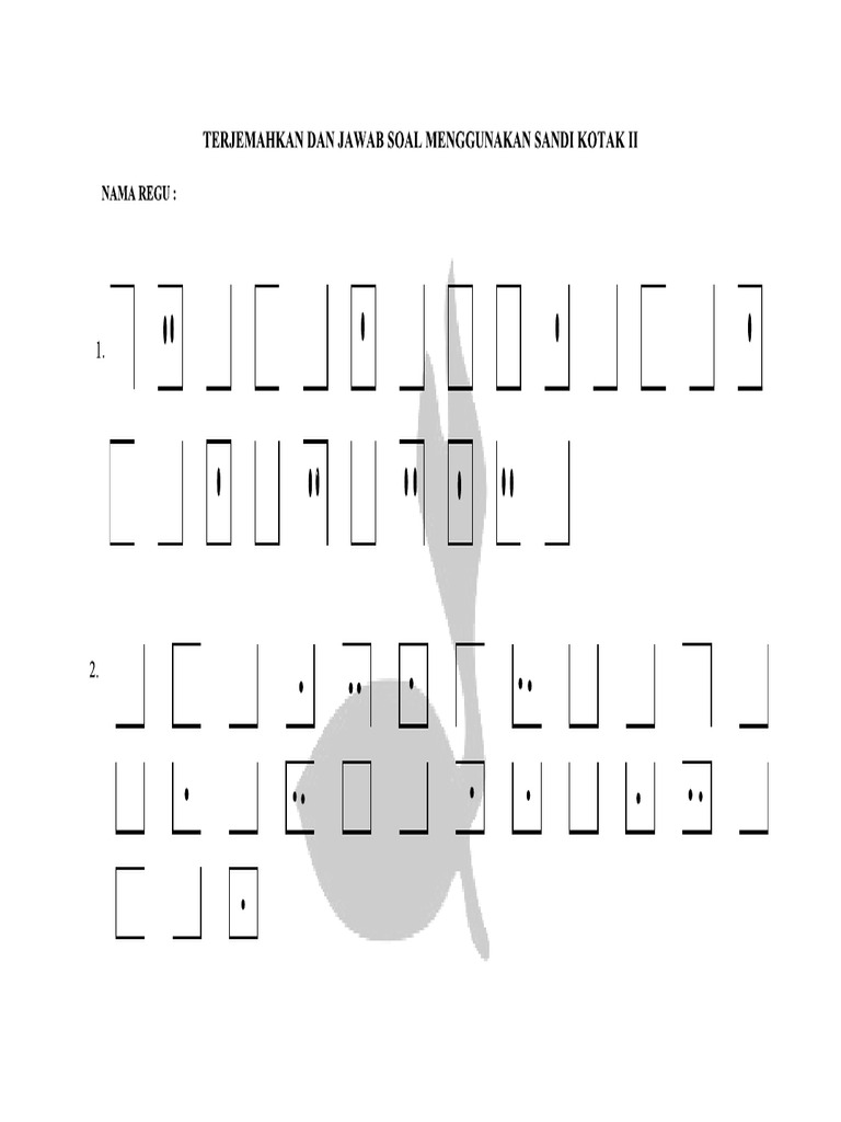 Soal Sandi Kotak Ii | PDF
