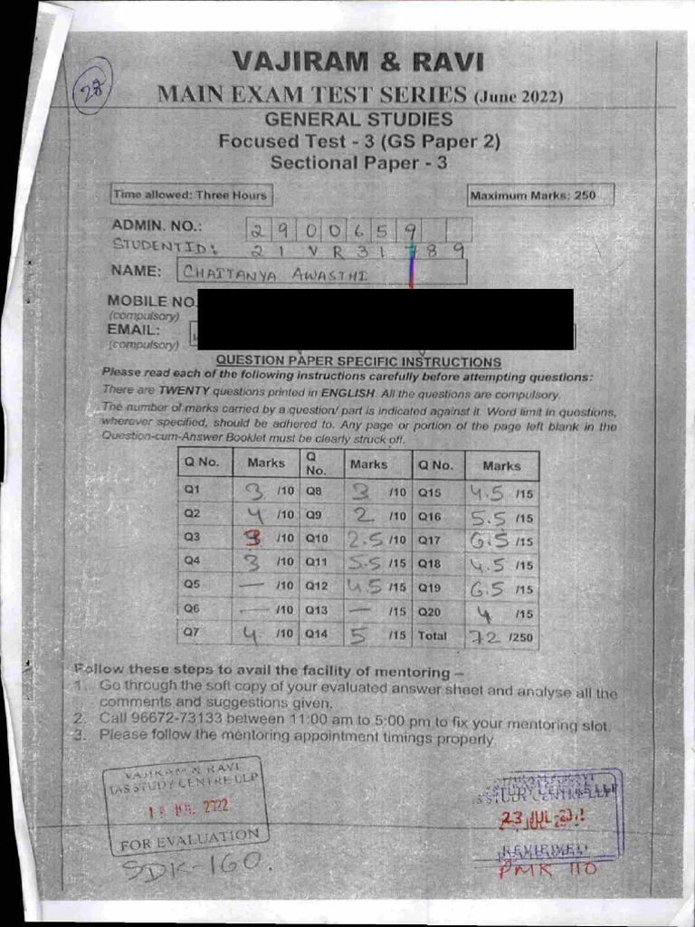 Chaitanya Awasthi 2022 Ias Exam Rank 37 Vts Focussed 6 Redacted 4b0d196cd2 | PDF