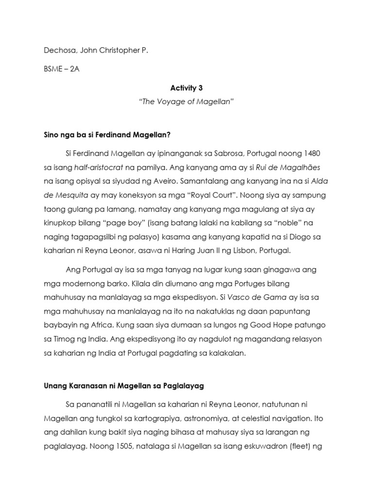 Dechosa - Activity 3 | PDF