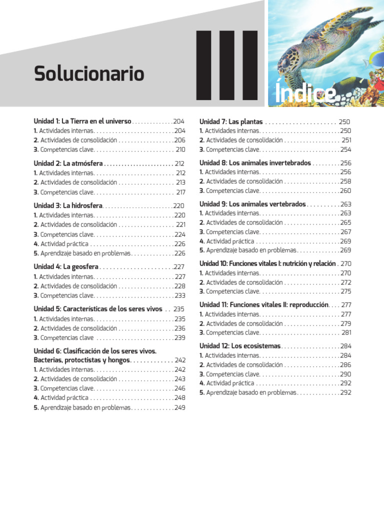Biología 1 Eso Soluciones | PDF | Luna | Tierra