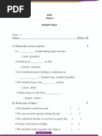 Maths Class 1 Test Paper 4 - Compressed | PDF
