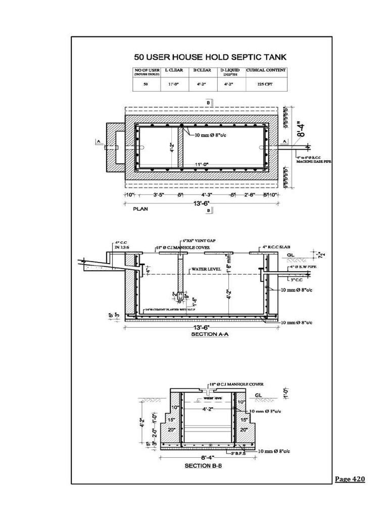 50 User Septic Tank LGED | PDF