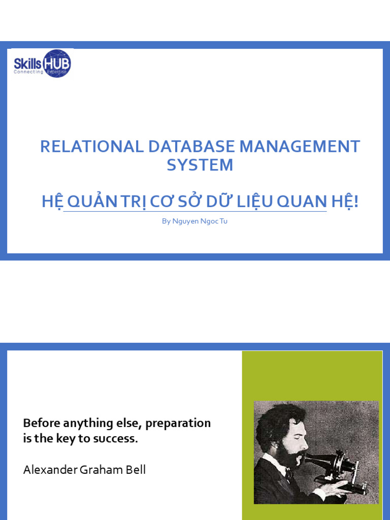 Rdbms CSDL Moi Quan He k12 | PDF