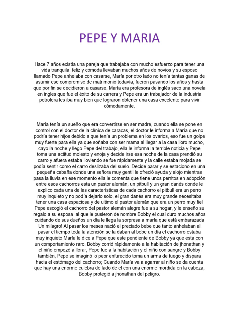 La familia de Pepe y María | PDF