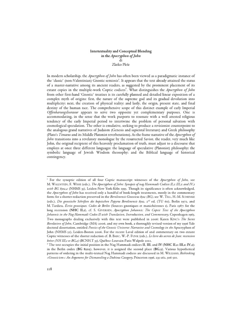 Plese, Zlatko - Intertextuality and Conceptual Blending in The ...