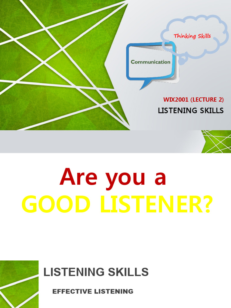 Mastering Effective Listening Skills | PDF | Communication | Feeling