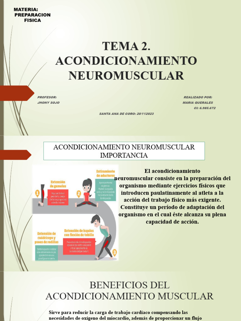 Tema 2 Acond Neuromuscular | PDF