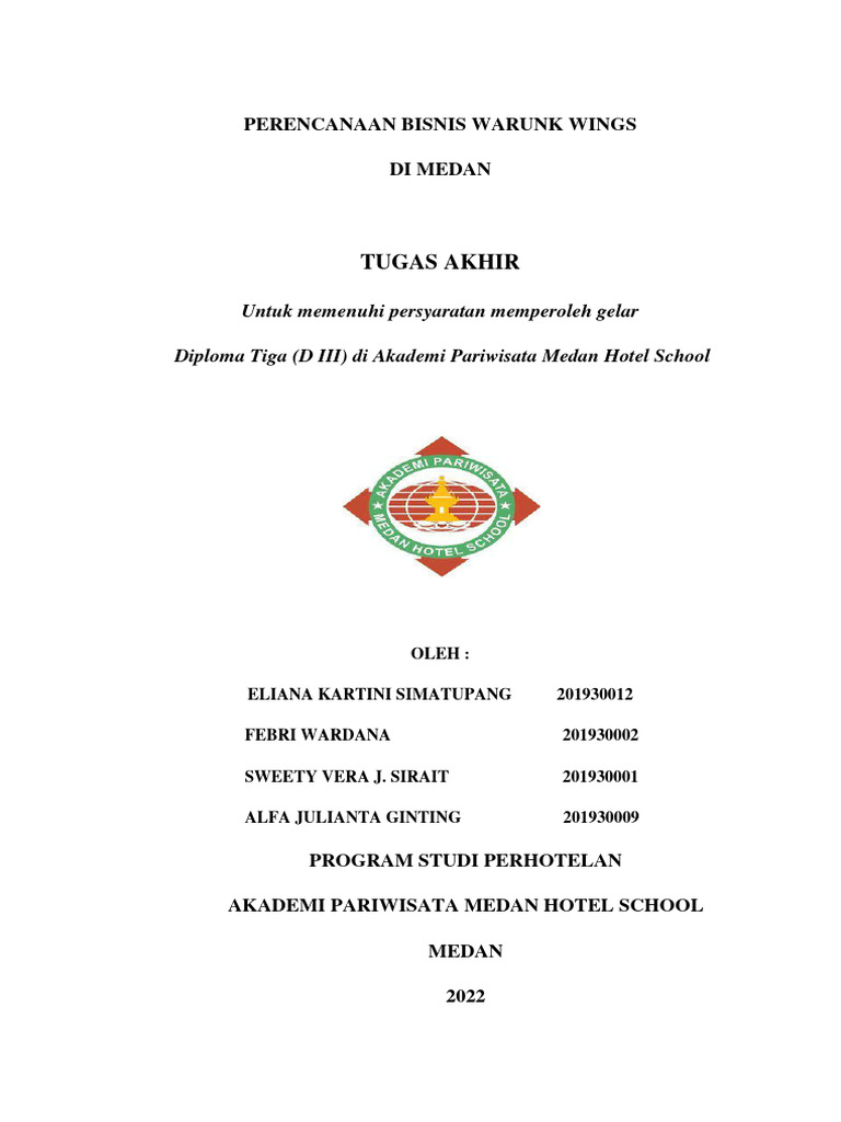 Perencanaan Bisnis Warunk Wings | PDF | Karier & Perkembangan | Bisnis