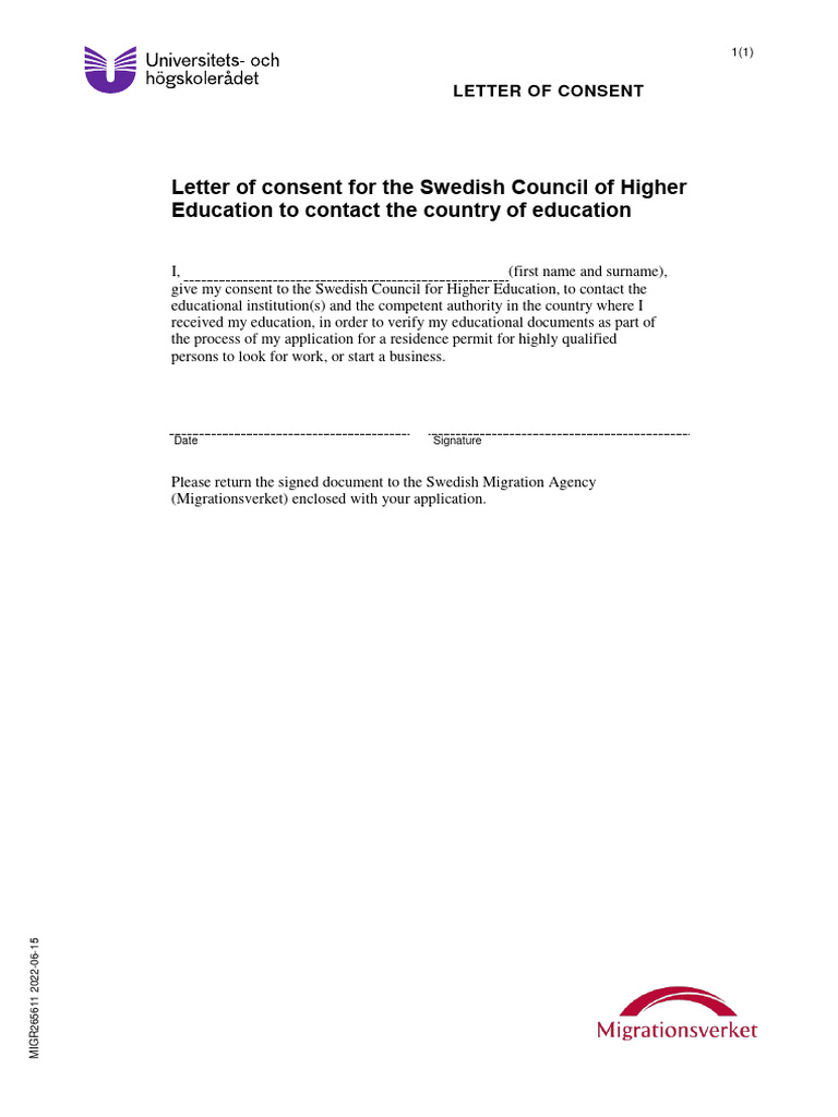 Letter of Consent | PDF