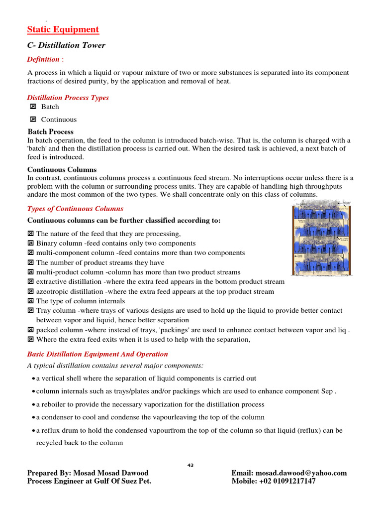 Basic Distillation Concept 1705563192 | PDF | Distillation | Heat Exchanger