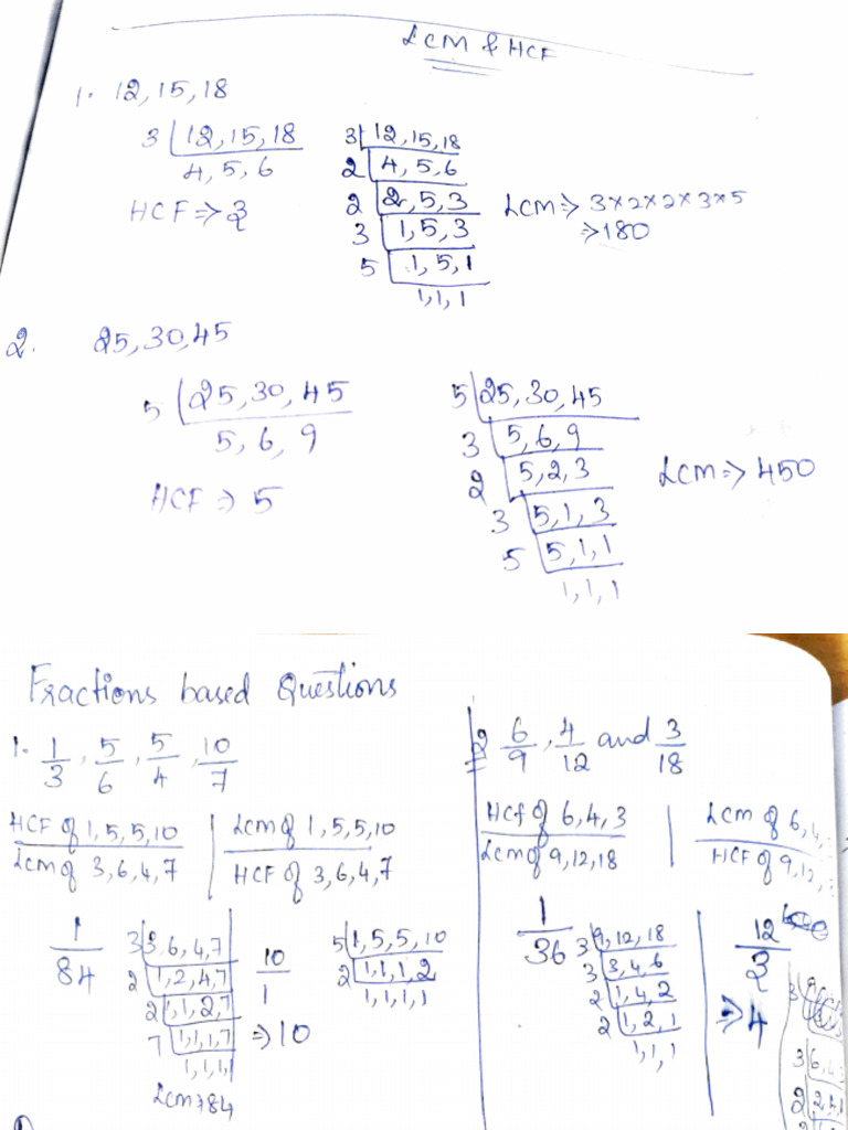 LCM and HCF Trainer | PDF