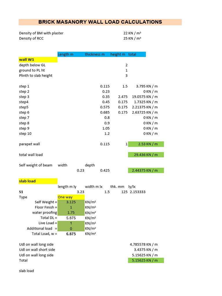 2015-27-Ed4-Brick Masnory Wall Load Calc. | PDF | Environmental Design | Real Estate