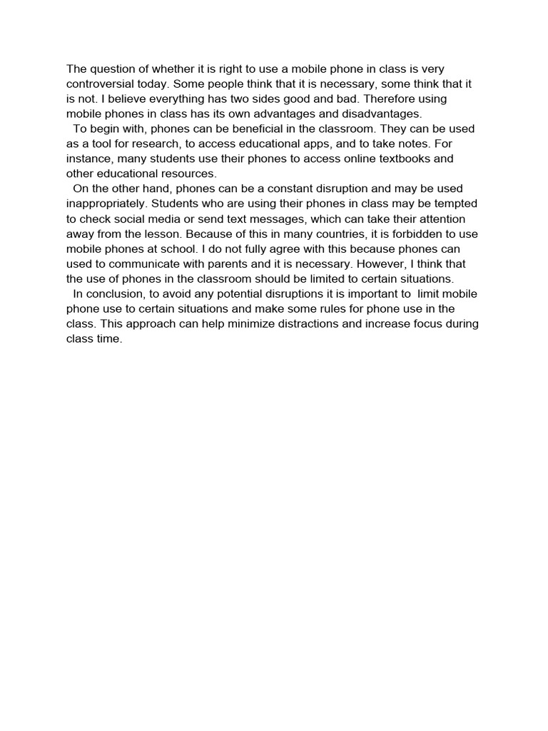 Mobile Phone in Class | PDF