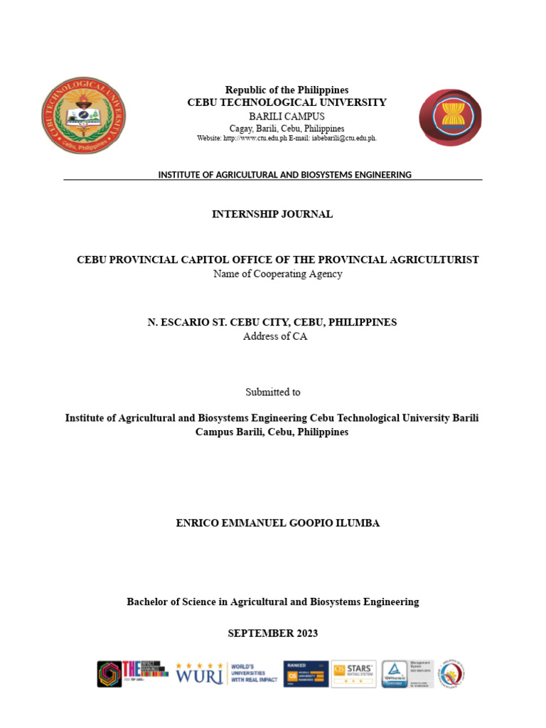 Internship Journal Enrico ILumba | PDF | Coconut | Screw