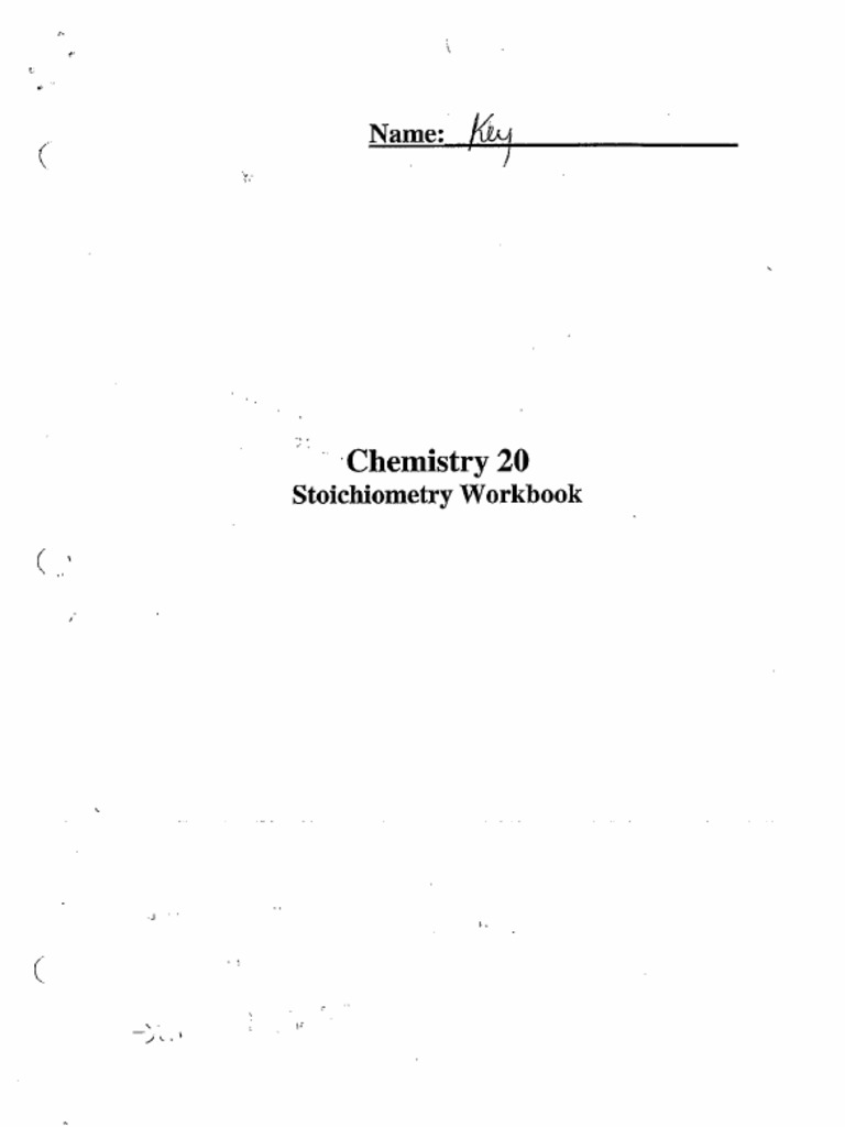 Stoich Workbook - Key | PDF