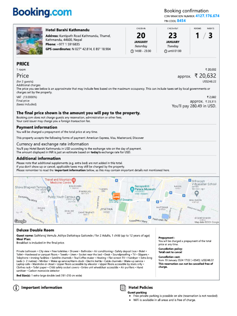 Sai And Aditya Booking Hotel Pdf