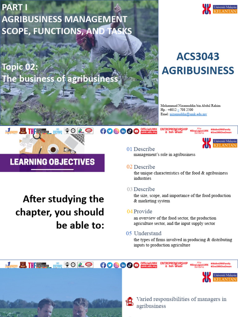 Topic 02 - The Business of Agribusiness | PDF | Retail | Grocery Store