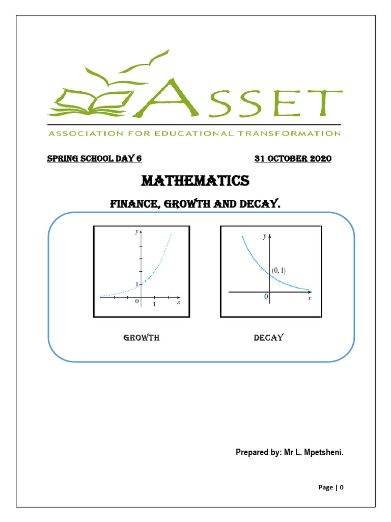 Day 6 Finance Growth and Decay | PDF | Interest | Present Value