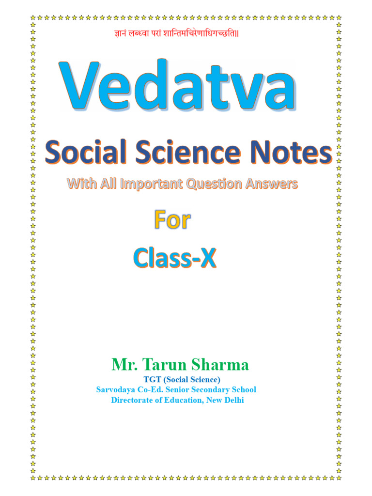 Class X Social Science Notes English | PDF | Mahatma Gandhi | Prussia