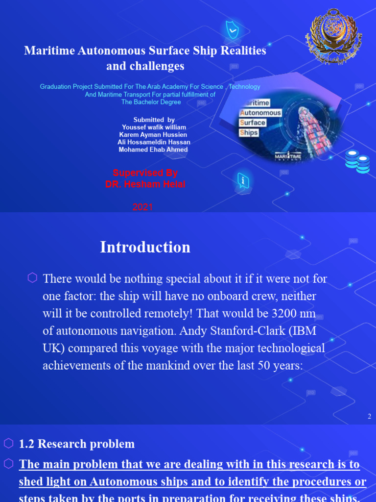 Ship Project Autonomous Ships | PDF | Port | Autonomy