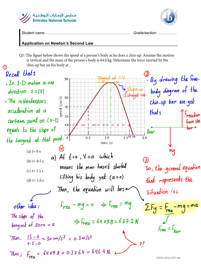 Application On Newton's Second Law V3 | Download Free PDF | Newton's ...