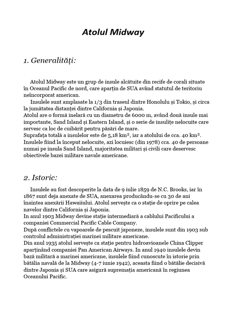 Atolul Midway | PDF