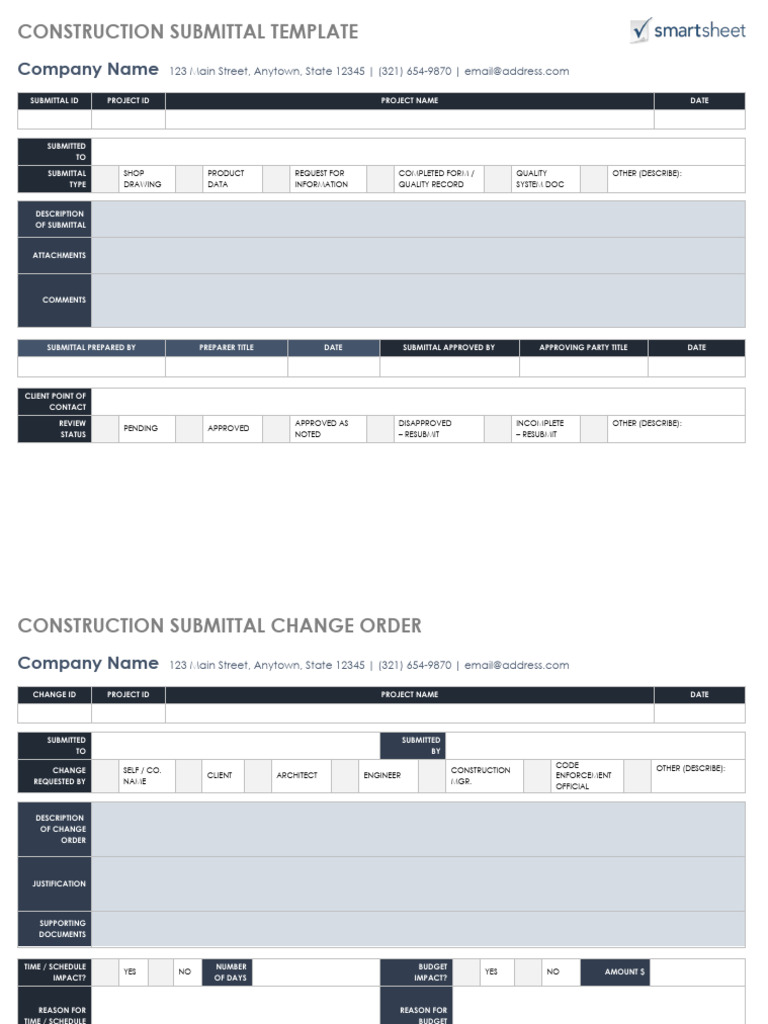 IC Construction Submittal Template WORD | PDF | Reliability Engineering | Computing