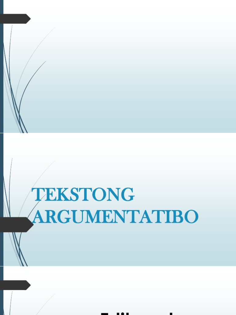 Tekstong Argumentatibo | PDF