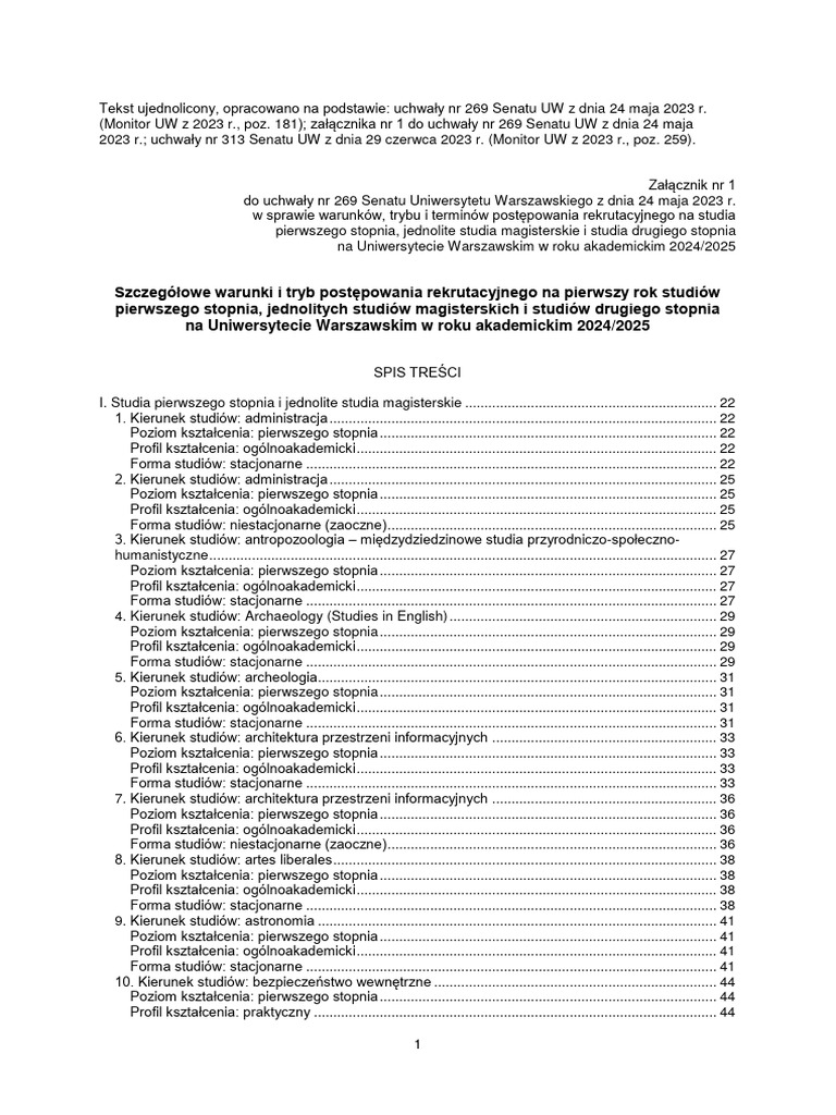 Zal NR 1 Uchwala Rekrutacyjna 2024-25 | PDF