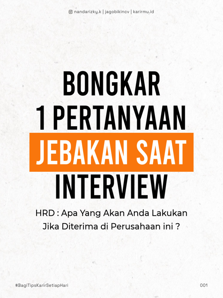 Jebakan Interview Part 2 | PDF