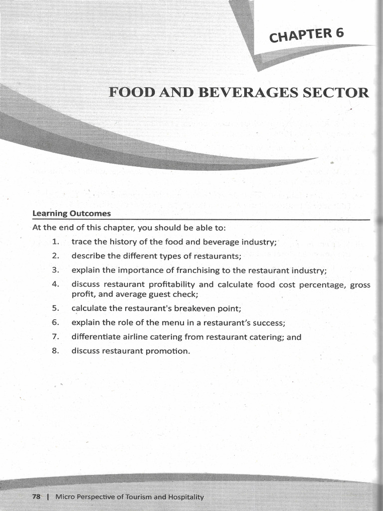 Ch6 Food and Beverages Sector | PDF