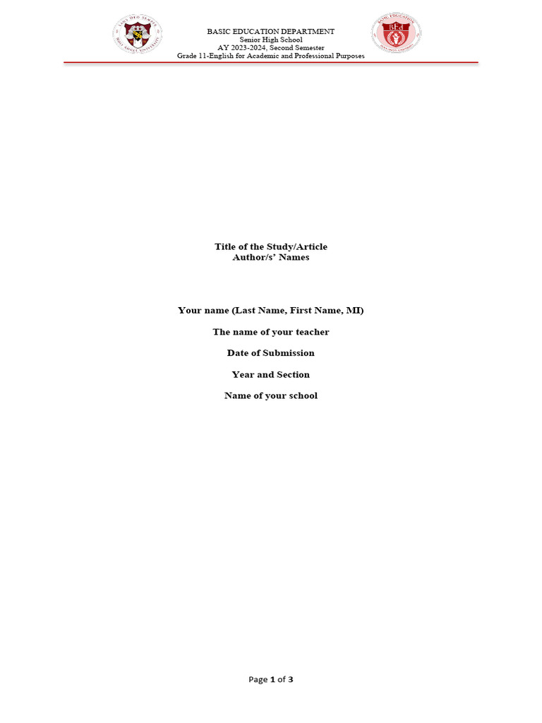 ENGLAPP-Critique-Paper Format | PDF | Academic Journal | Human ...