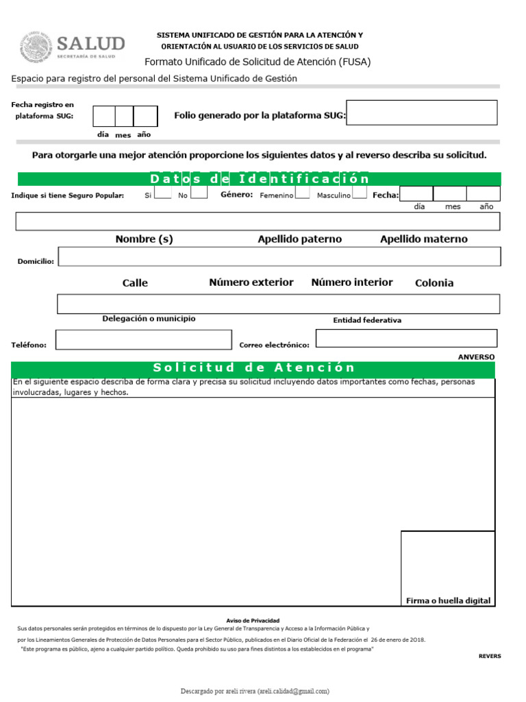 Solicitud de Atencion (Fusa) | PDF | ciberespacio | Tecnologías de la ...