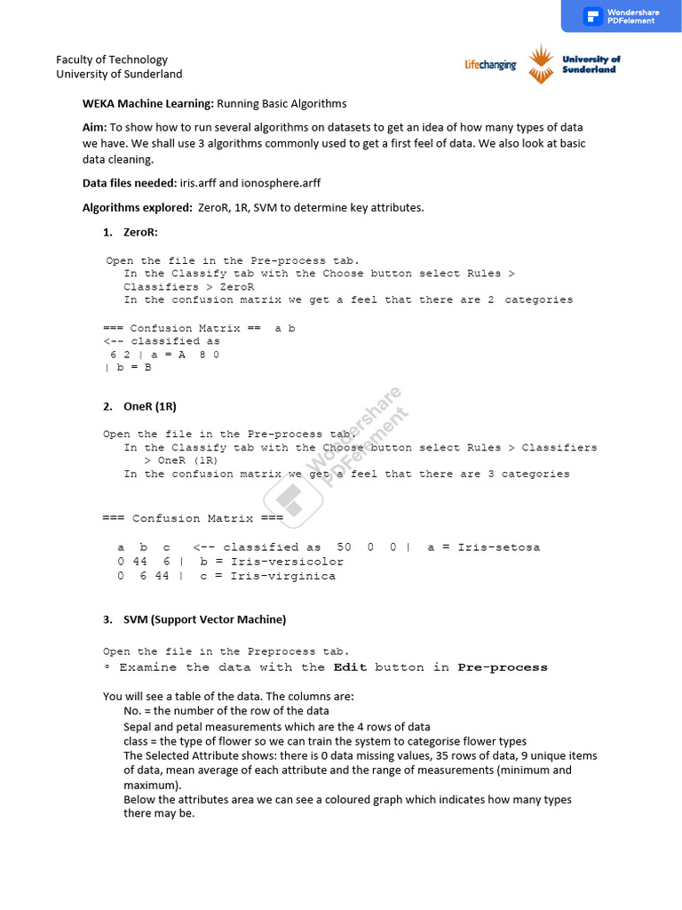 Weka Exercise - Introduction To Algorithms | PDF | Support Vector ... Weka Exercise - Introduction To Algorithms | PDF | Support Vector ...